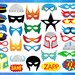Superheroes Masks Cutting Files SVG JPG Digital Graphic Design Instant ...