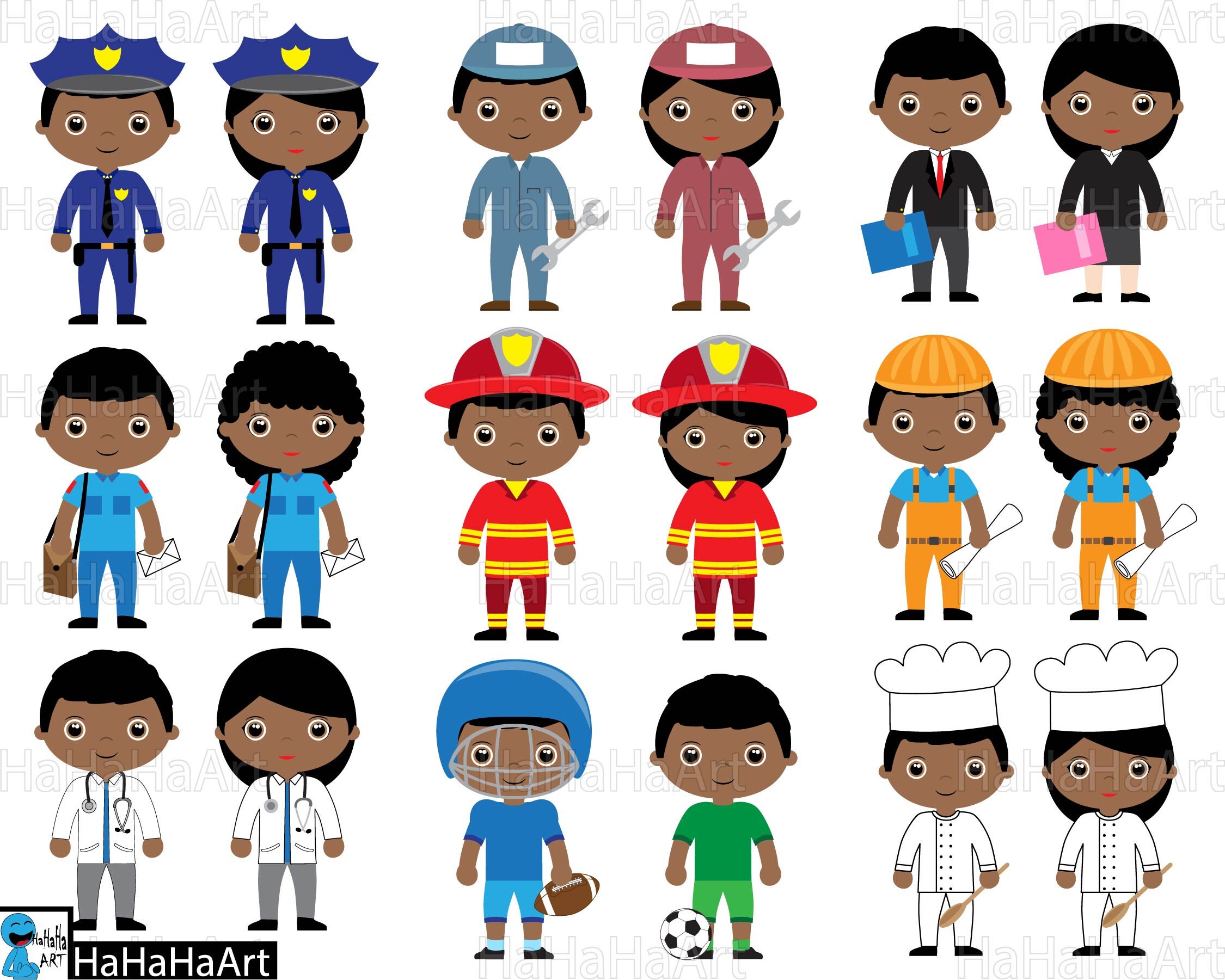 Professions Girls And Boys Clipart / Cutting Files svg png | Etsy