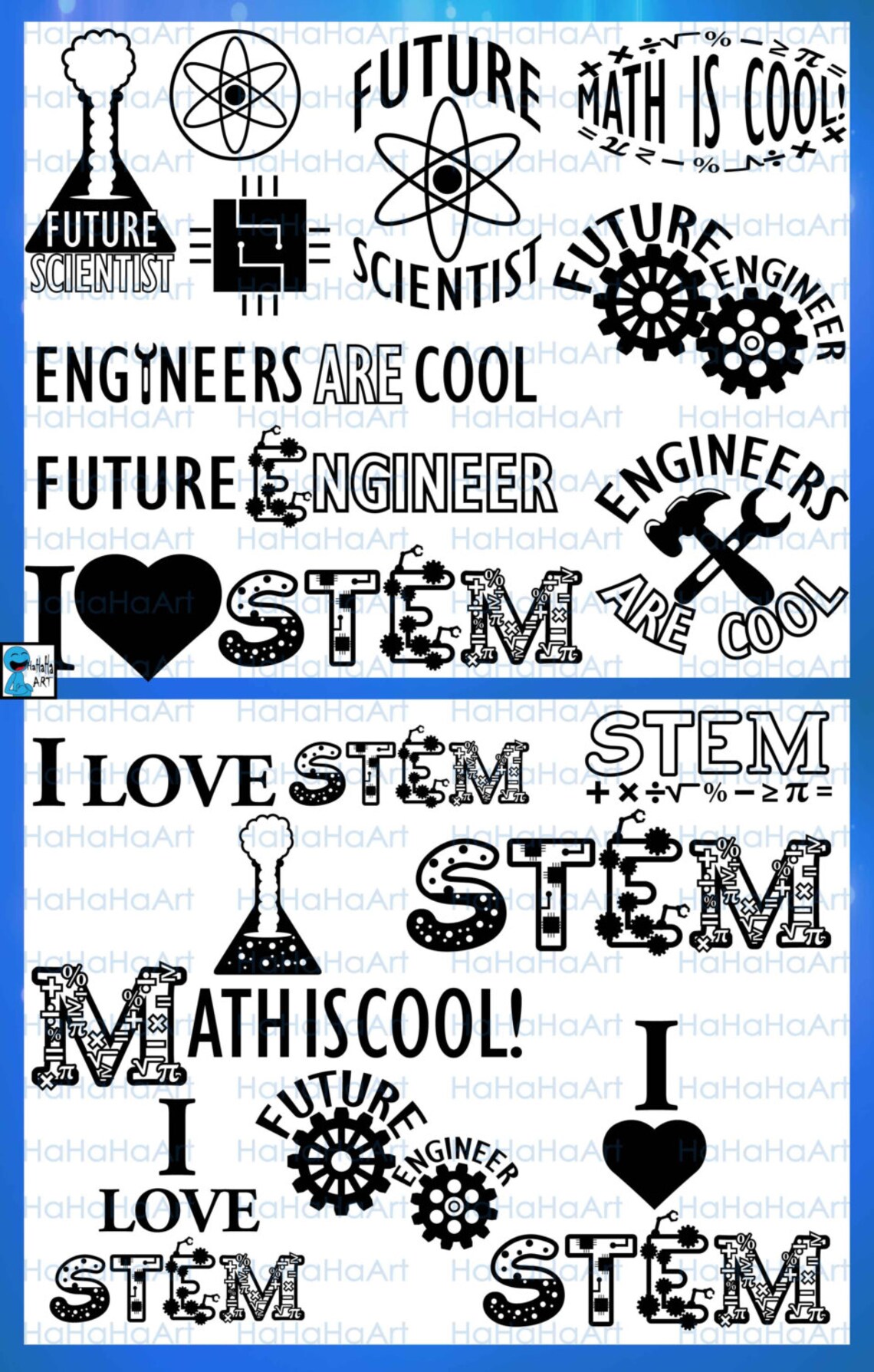 I Love STEM Monogram Cutting Files Svg Png Jpg Eps Dxf - Etsy