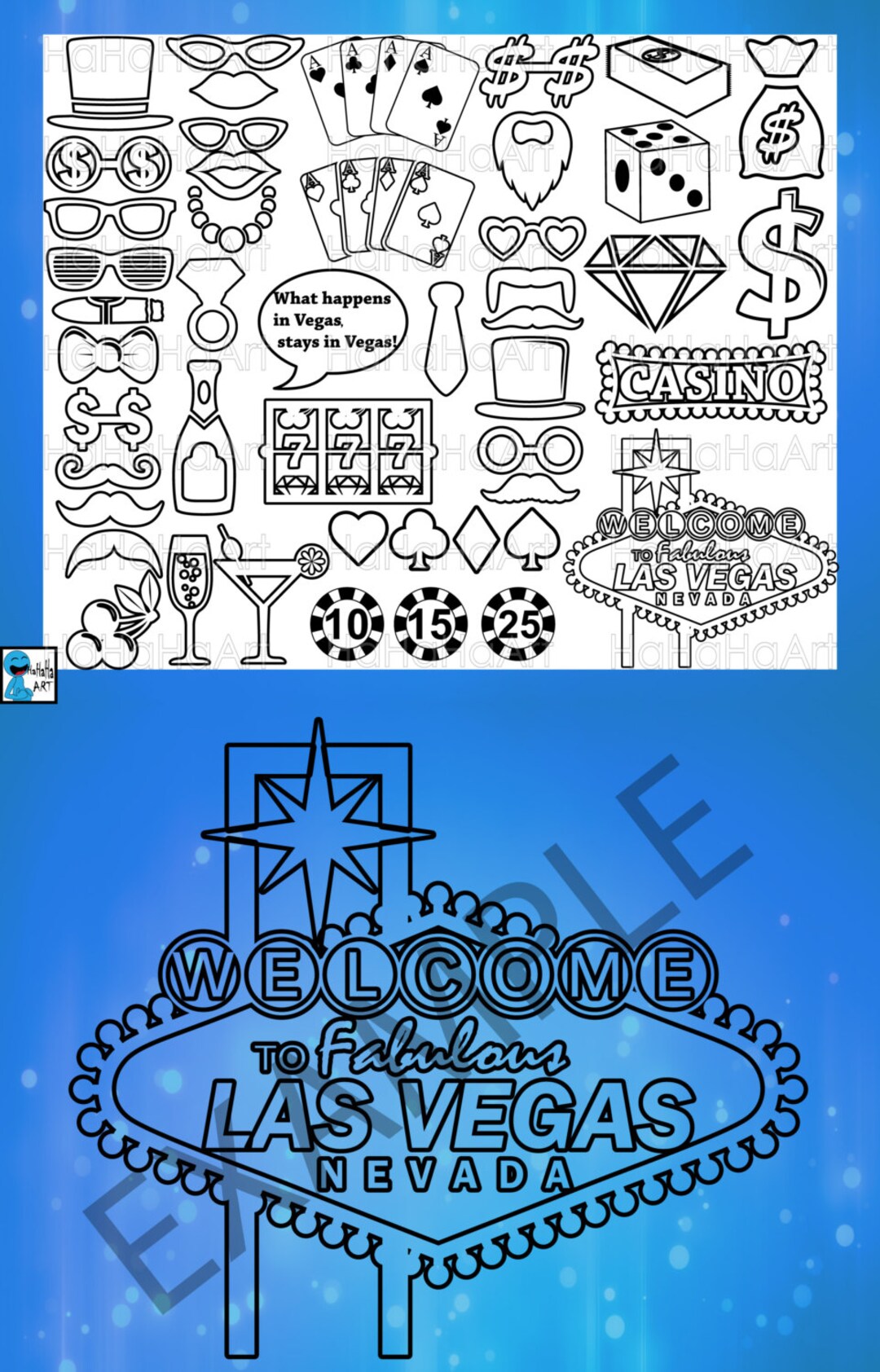 Las Vegas Monogram Outline - Cutting Files Svg Png Jpg Eps Dxf Digital ...