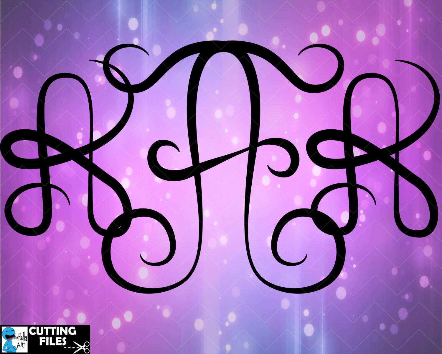 Vine Monogram Alphabet V2 Digital Cutting Files Svg Png Jpg | Etsy