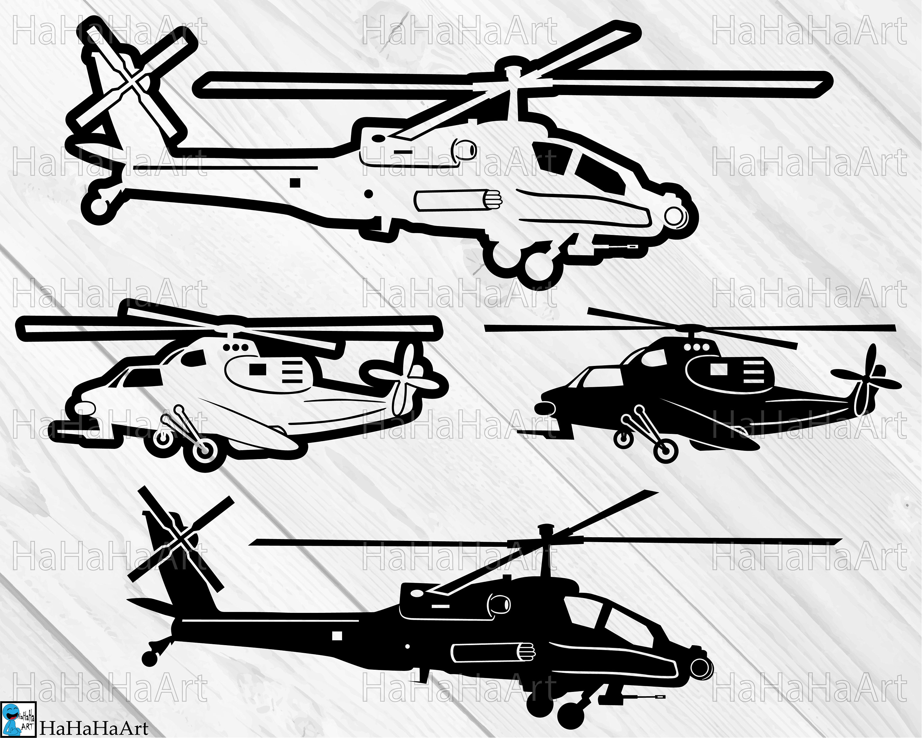 Helicopters Clipart