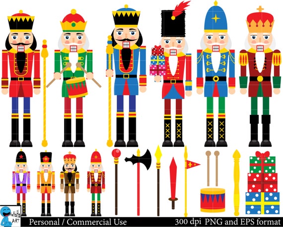 BUY 2 GET 2 Nutcrackers Clipart Digital Clip Art Graphics - Etsy