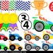 Race Cars V2 - Digital Clipart, Clip Art Graphics, Personal Use ...