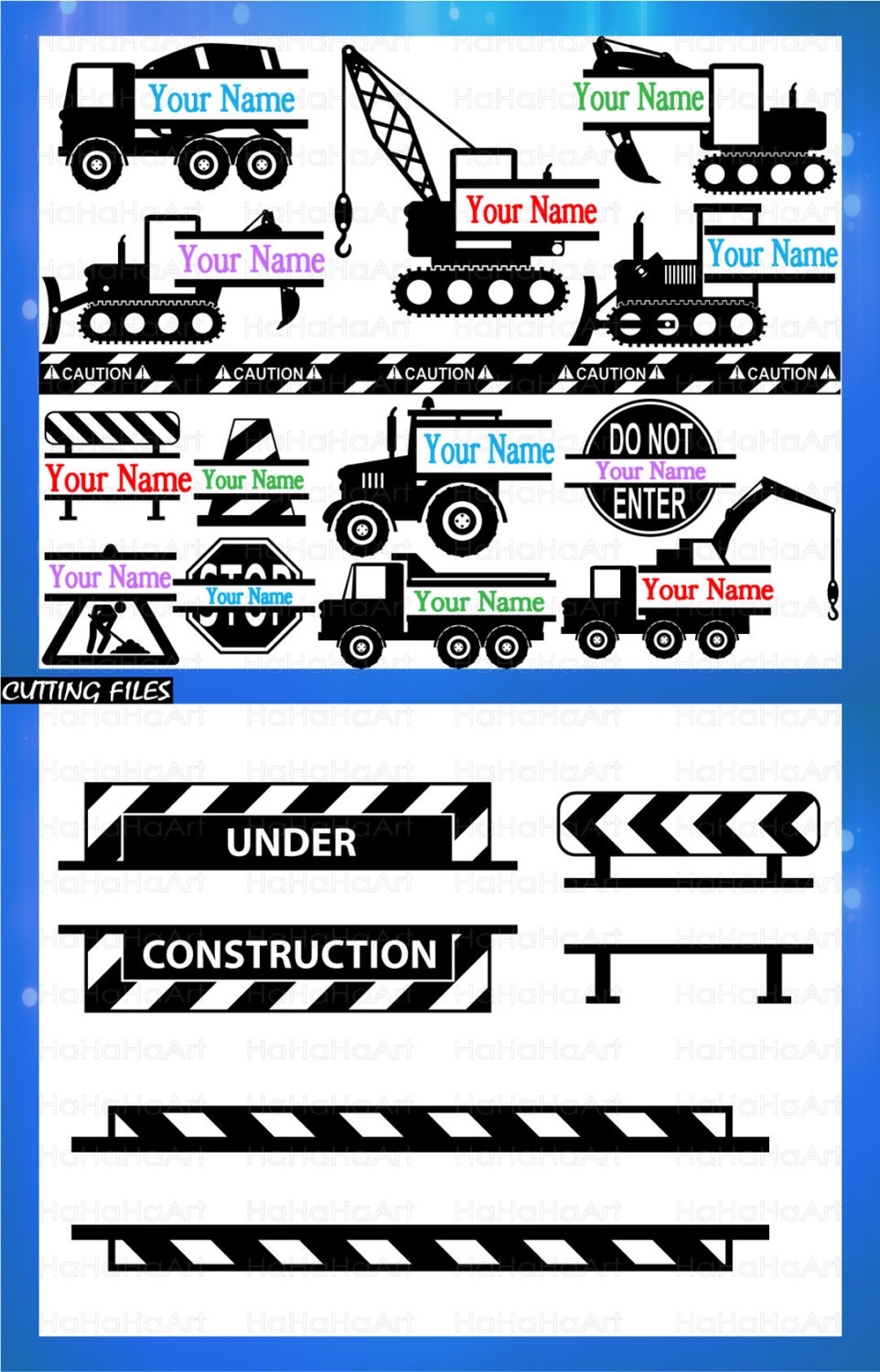 Split Construction Black Monogram - Cutting Files Svg Png Jpg Eps Dxf ...