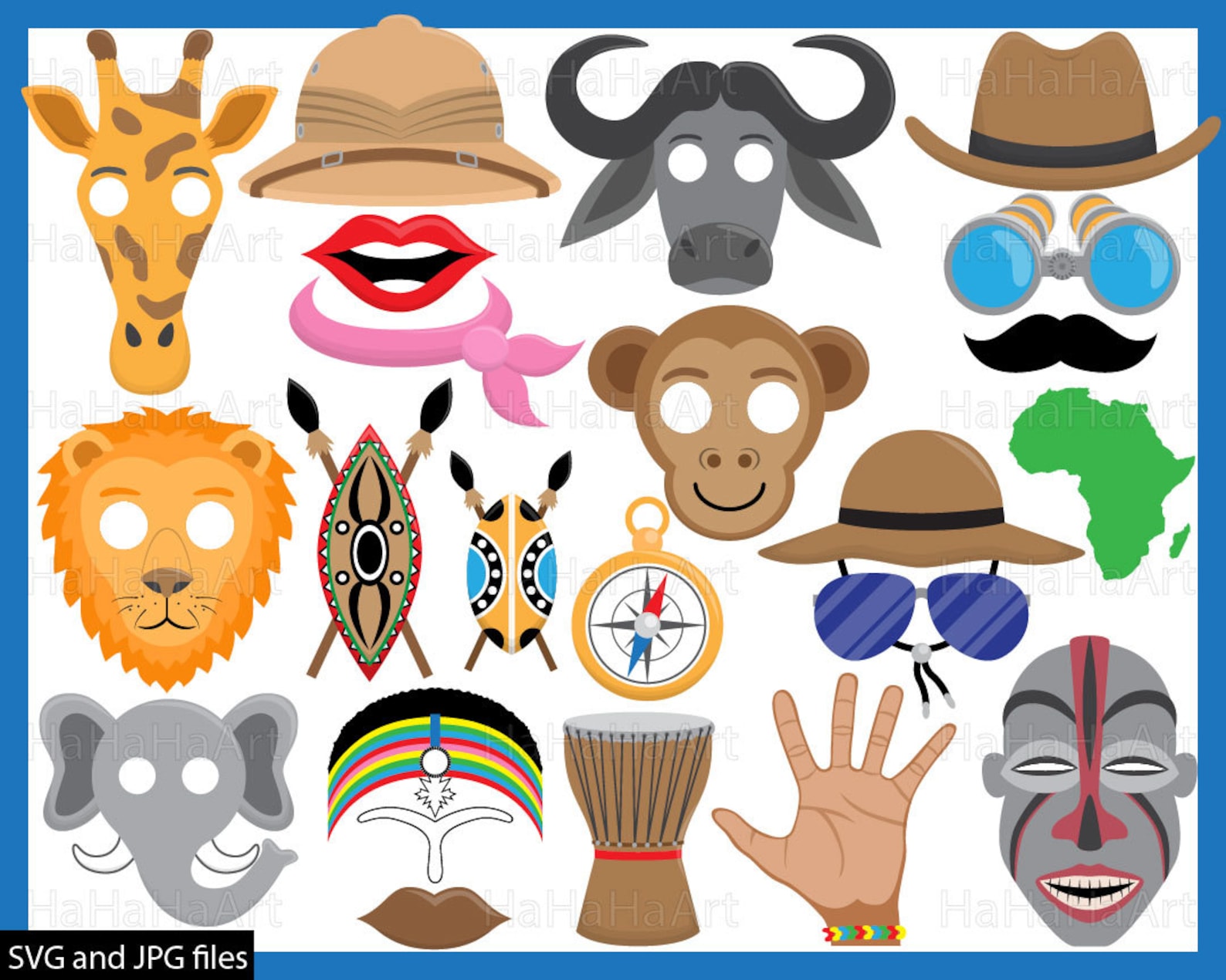 Africa Props Cutting Files SVG JPG Digital Graphic Design - Etsy