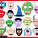 Scary Monster Props Clipart PDF JPG Digital Graphic Design Commercial ...