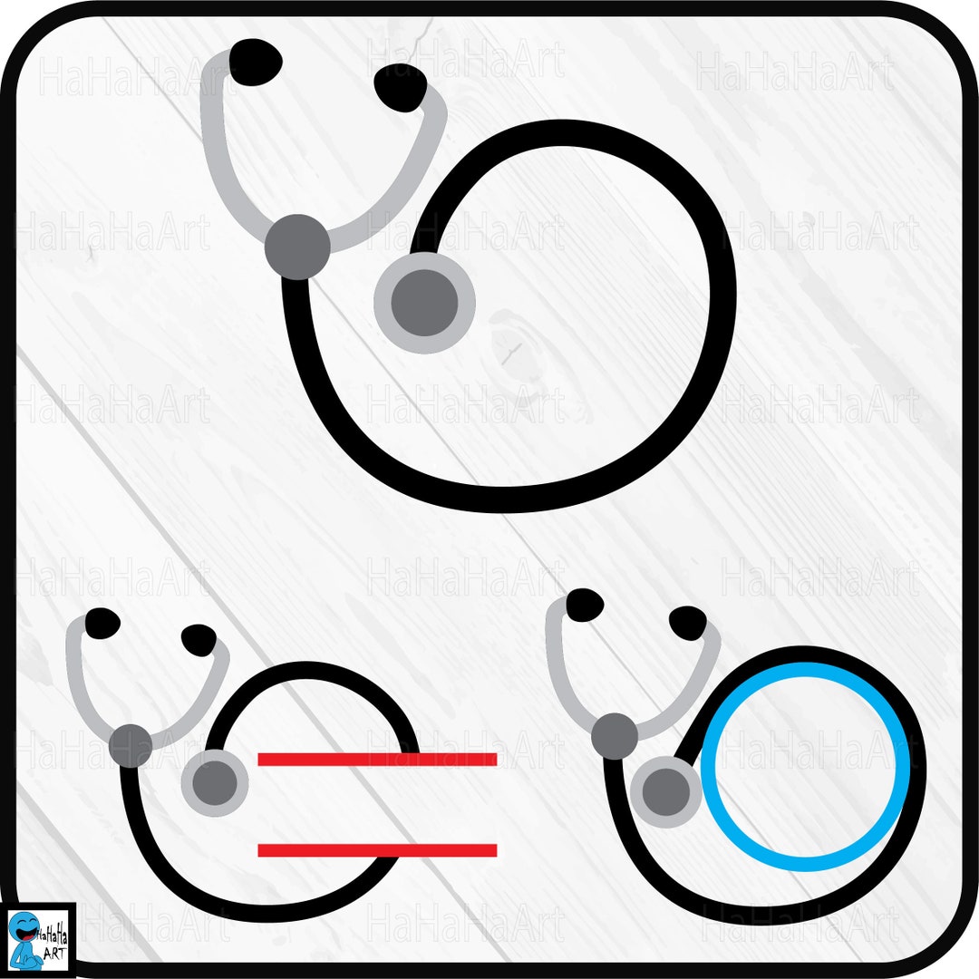 Stethoscope - Clipart / Cutting Files Svg Png Jpg Dxf Eps Digital ...