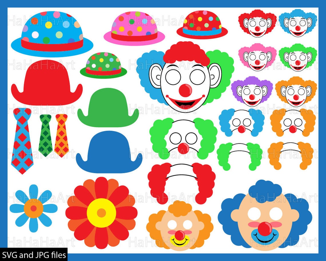 Clown Props Cutting Files SVG JPG Digital Graphic Design - Etsy