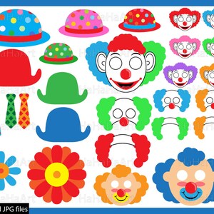 Clown Props Cutting Files SVG JPG Digital Graphic Design Instant ...