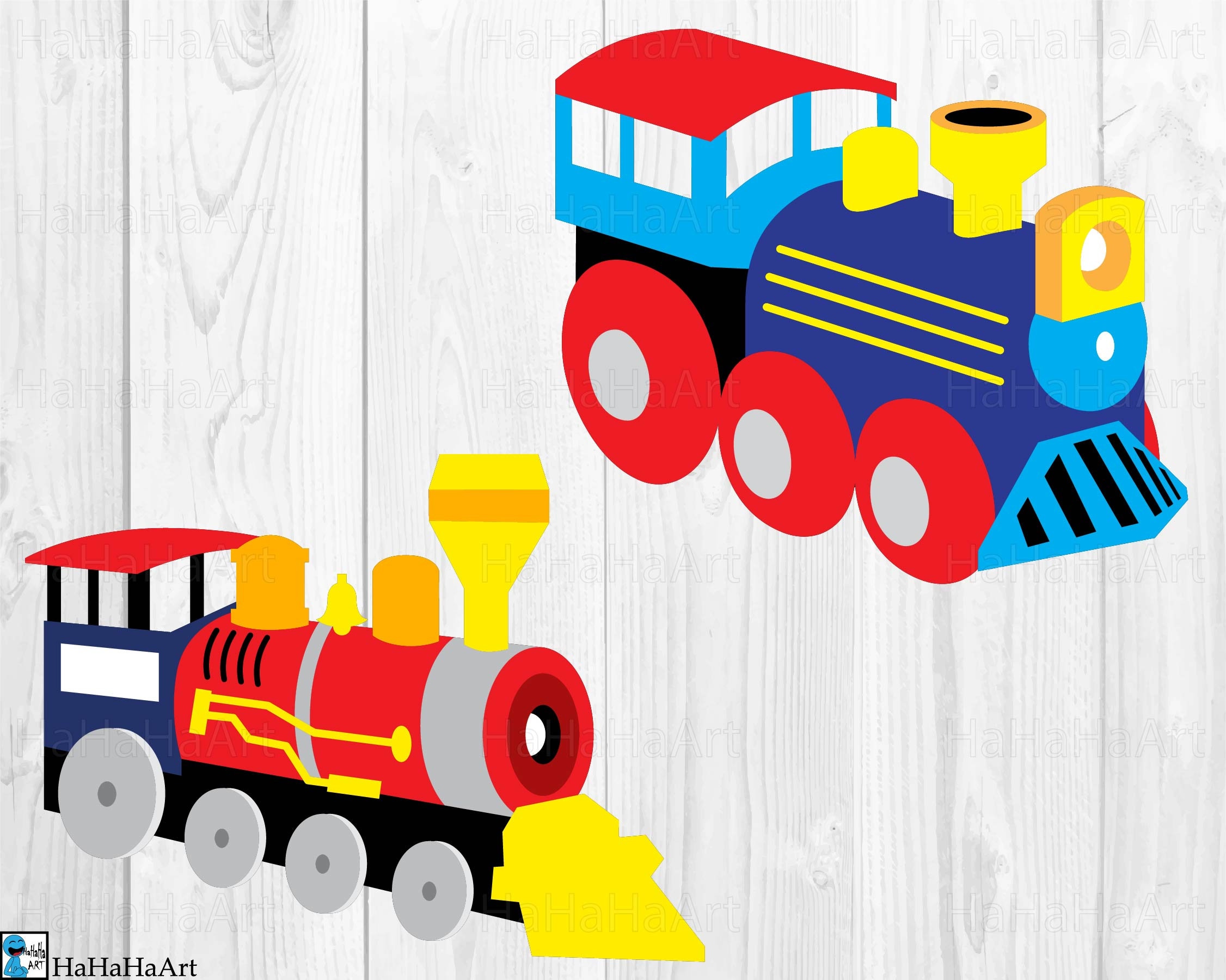 Wooden Toy Train Clipart