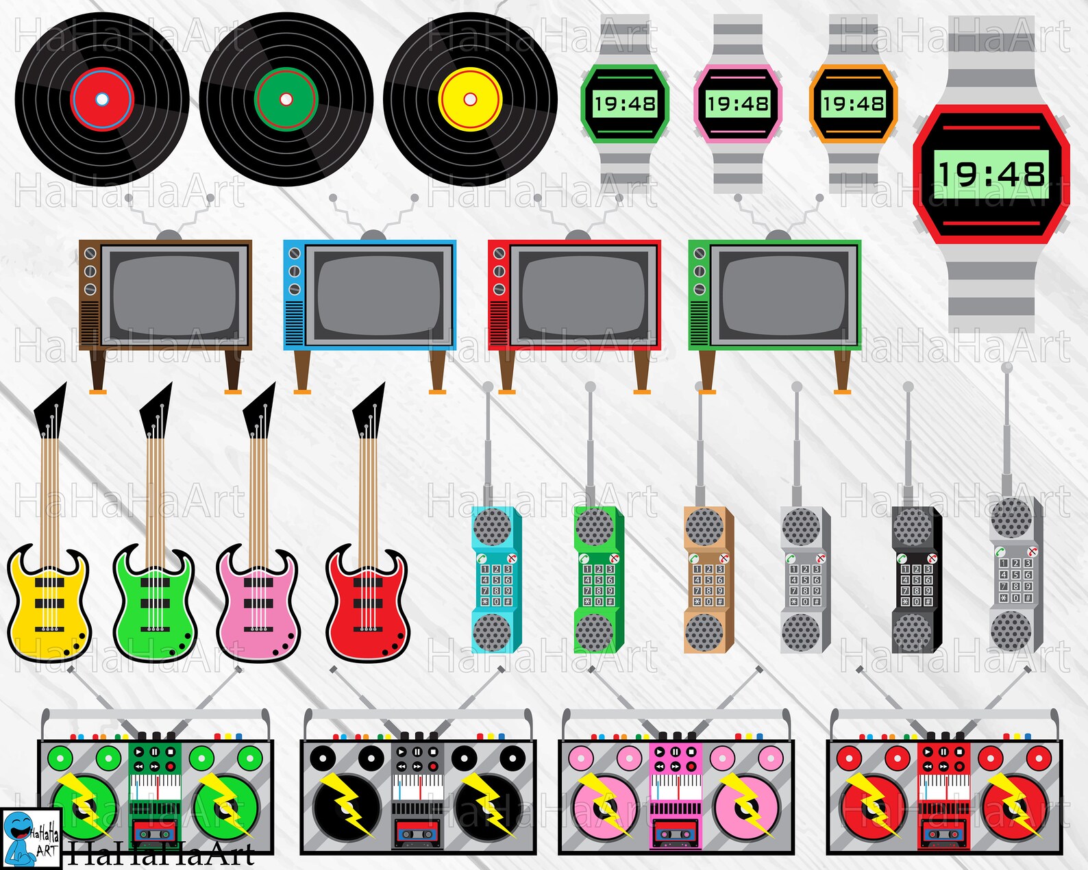 I Love The 80s v2 Clip art / Cutting Files svg eps dxf png | Etsy
