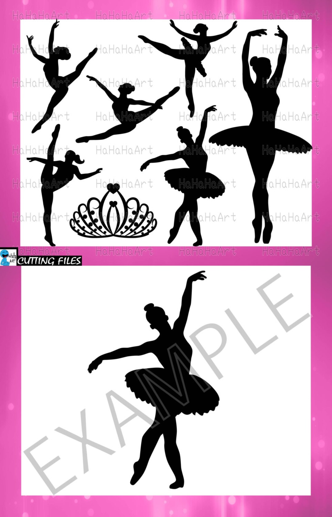Ballet Girls Monogram Cutting Files Svg Png Jpg Eps Dxf Digital Graphic ...