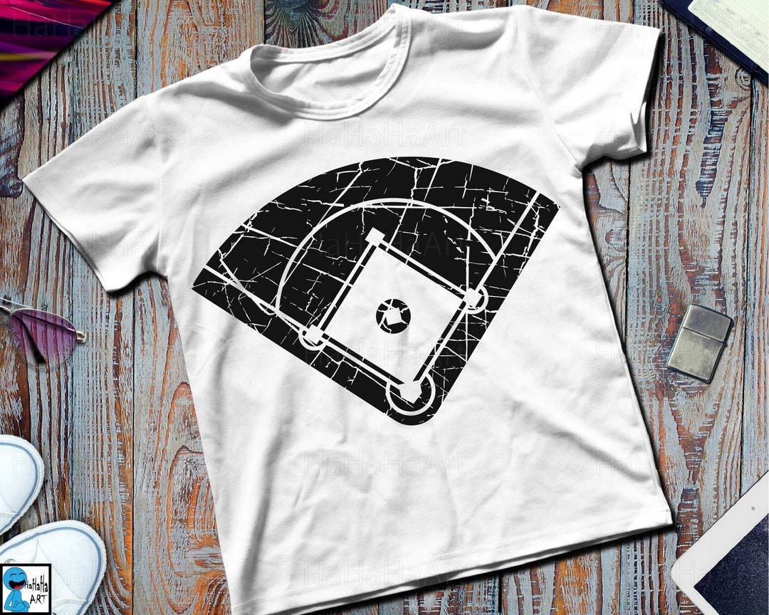 Baseball Field Distress Clipart / Cutting Files Svg Png Jpg Dxf Digital ...