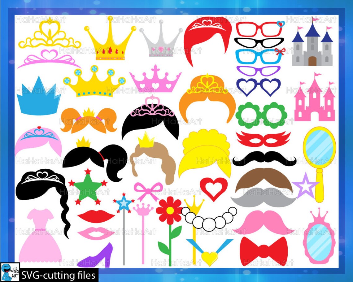 Princess Props Cutting Files SVG JPG Digital Graphic Design | Etsy