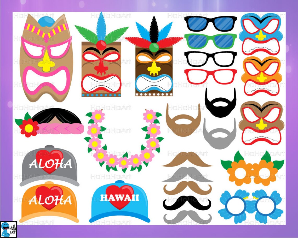 Hawaii Props Ver.2 Cutting Files SVG PDF JPG Digital Graphic | Etsy