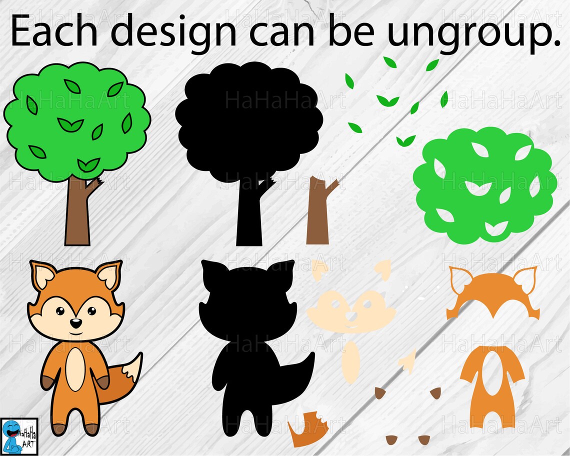 Forest Animals Clip Art / Cutting Files Svg Png Jpg Dxf - Etsy