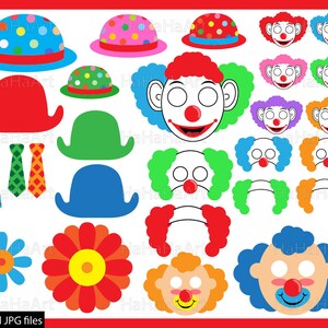 Clown Props - Clipart PDF JPG Digital Graphic Design Commercial Use ...