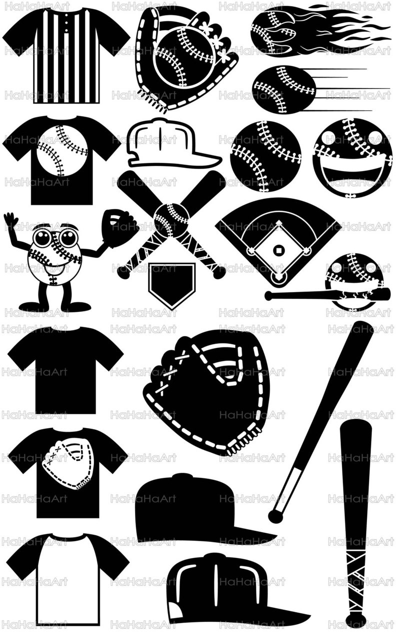 Fun Baseball Solid Monogram Cutting Files Svg Png Jpg Eps - Etsy