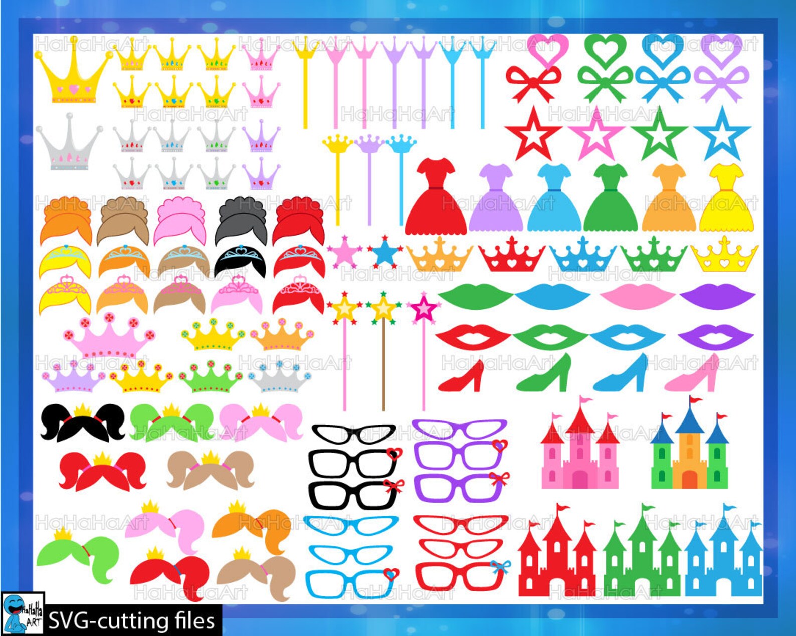 Princess Props Cutting Files SVG JPG Digital Graphic Design | Etsy