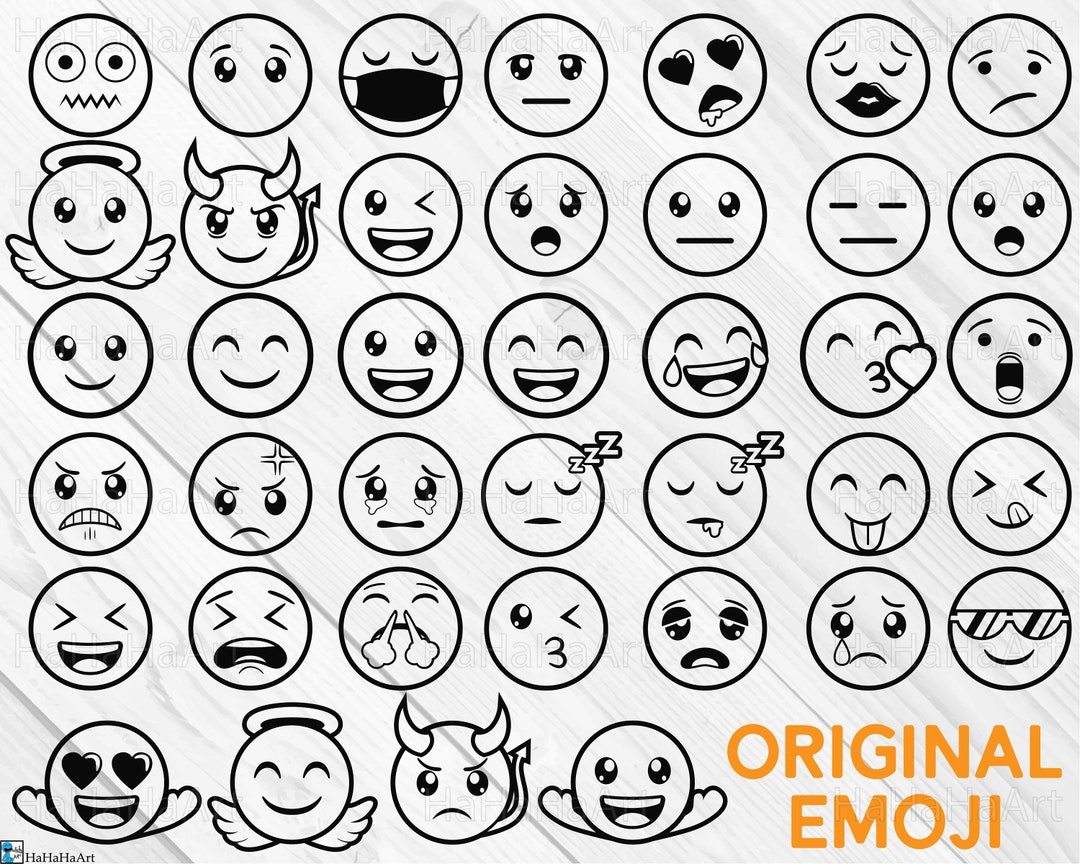 New Style Emoji - Clipart / Cutting Files Svg Png Jpg Dxf Eps Digital ...