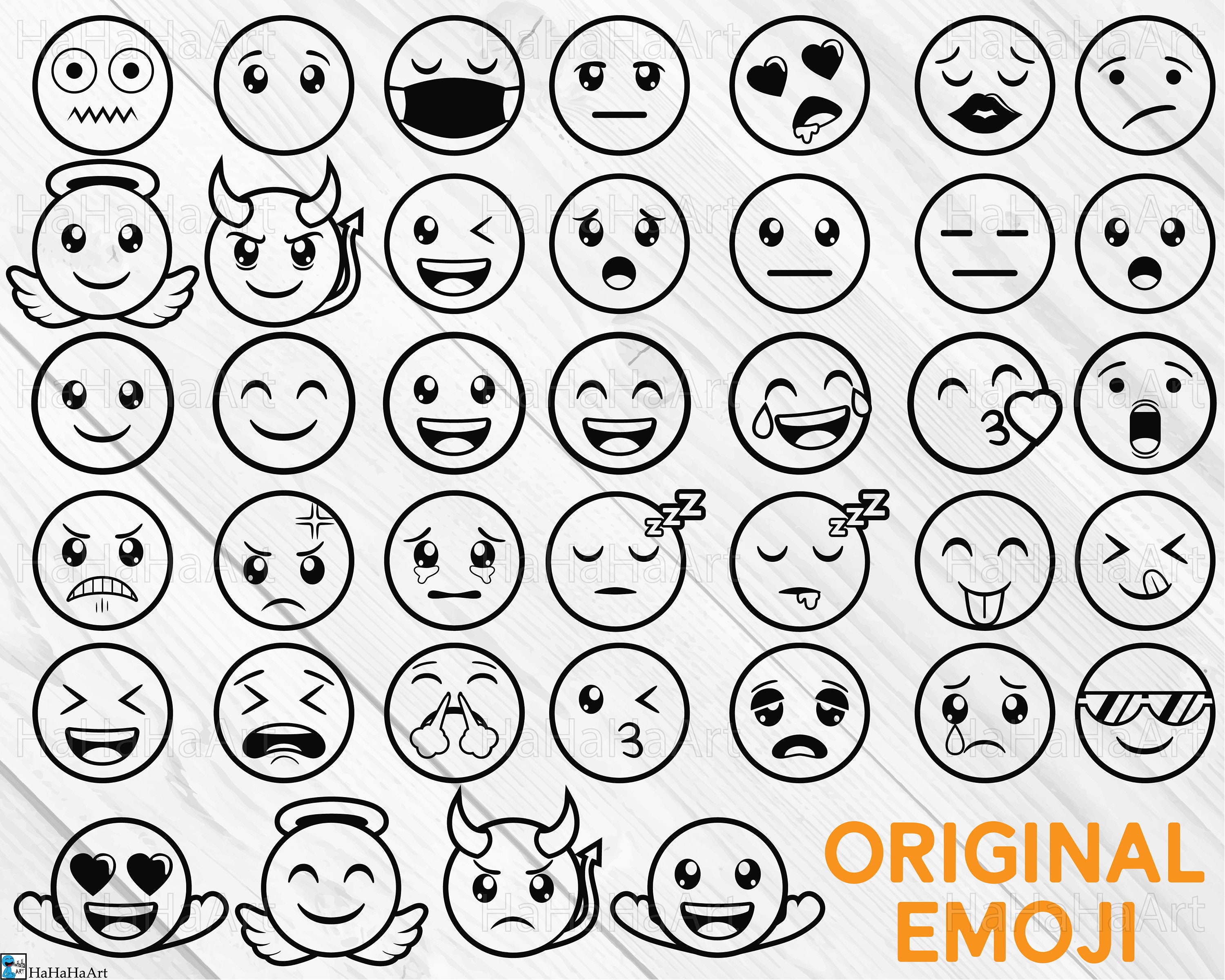 New Style Emoji - Clipart / Cutting Files Svg Png Jpg Dxf Eps Digital ...