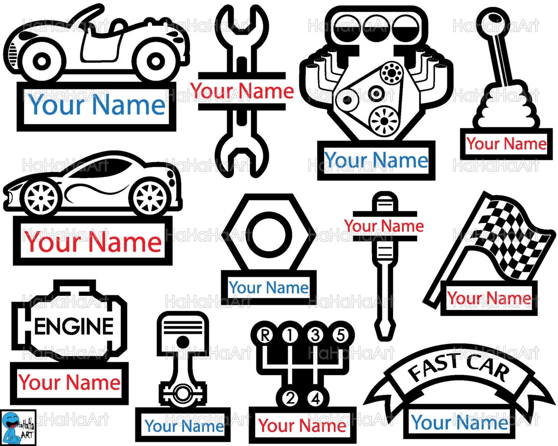 Split Cool Cars Monogram Black - Cutting Files Svg Png Jpg Eps Dxf ...