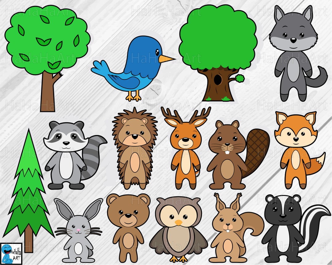 Forest Animals - Clip Art / Cutting Files Svg Png Jpg Dxf Digital ...