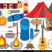 Camping Set Clipart - Digital Clip Art Graphics Personal Commercial Use ...