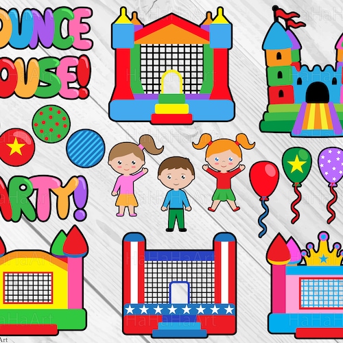 Bounce House Party Cutting Files Svg Png Eps Jpg Digital - Etsy