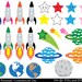Space Set Clipart Digital Clip Art Graphics Personal Commercial Use ...