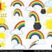 Rainbow Numbers Clipart Digital Clip Art Graphics, Personal, Commercial ...