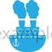 The Nautical Monogram Digital Cutting Files Svg Png Eps Jpg Dxf Graphic ...