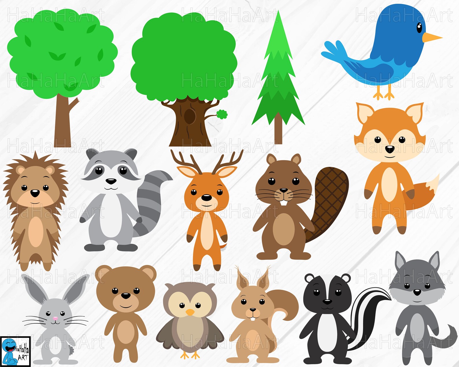 Forest Animals Clipart / Cutting Files Svg Png Jpg Dxf Eps - Etsy