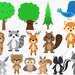Forest Animals Clipart / Cutting Files Svg Png Jpg Dxf Eps Digital ...