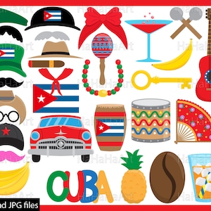 CUBA Props Clipart PDF JPG Digital Graphic Design Commercial Use ...