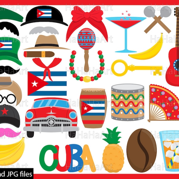 Havana Photo Booth Props - Etsy