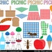 Picnic - Set Clipart - Digital Clip Art Graphics, Personal, Commercial ...