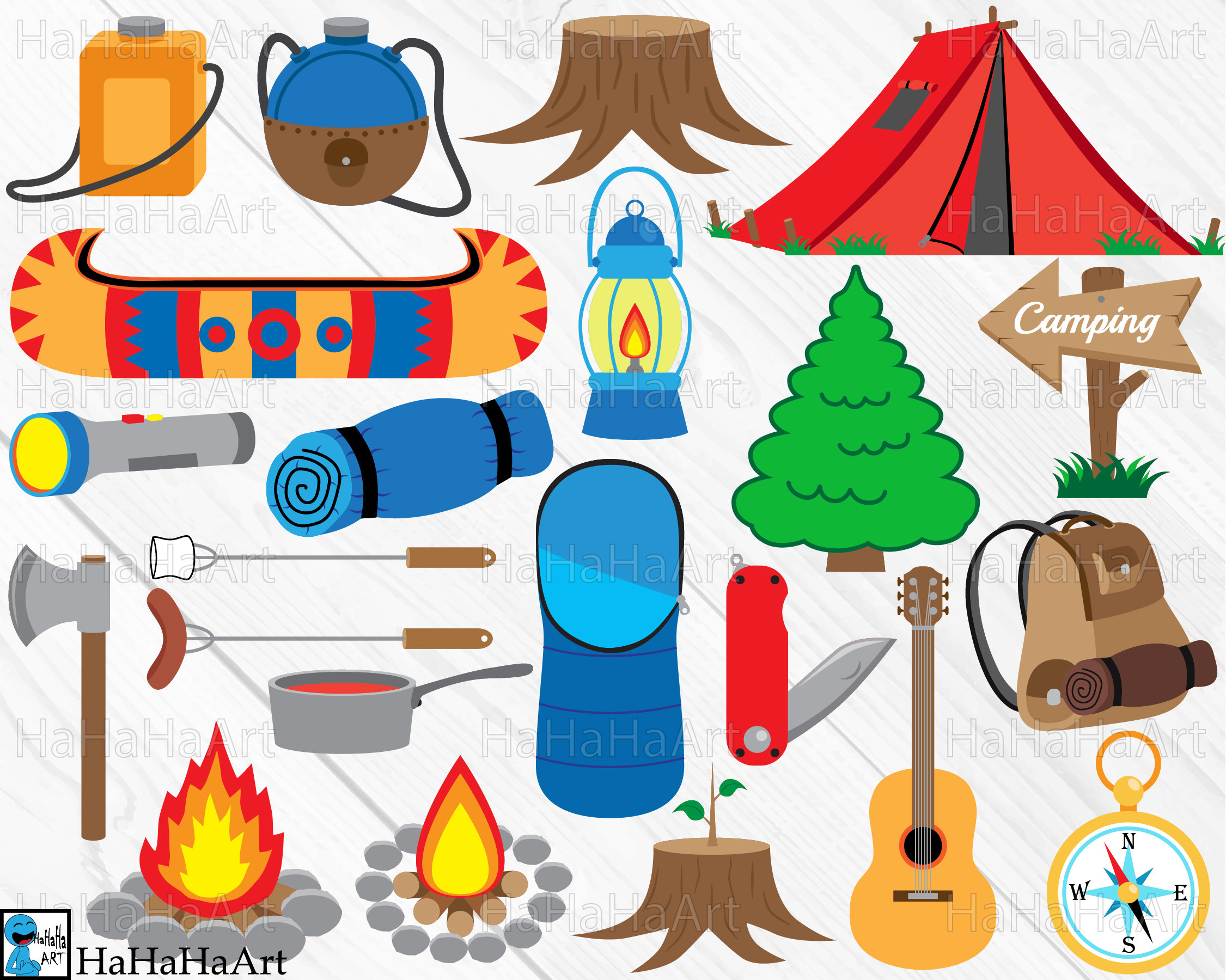 Camping V1 Clipart / Cutting Files svg png jpg dxf eps | Etsy