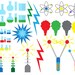Cool Scientist and Laboratory Set Clipart Digital Clip Art Graphics ...