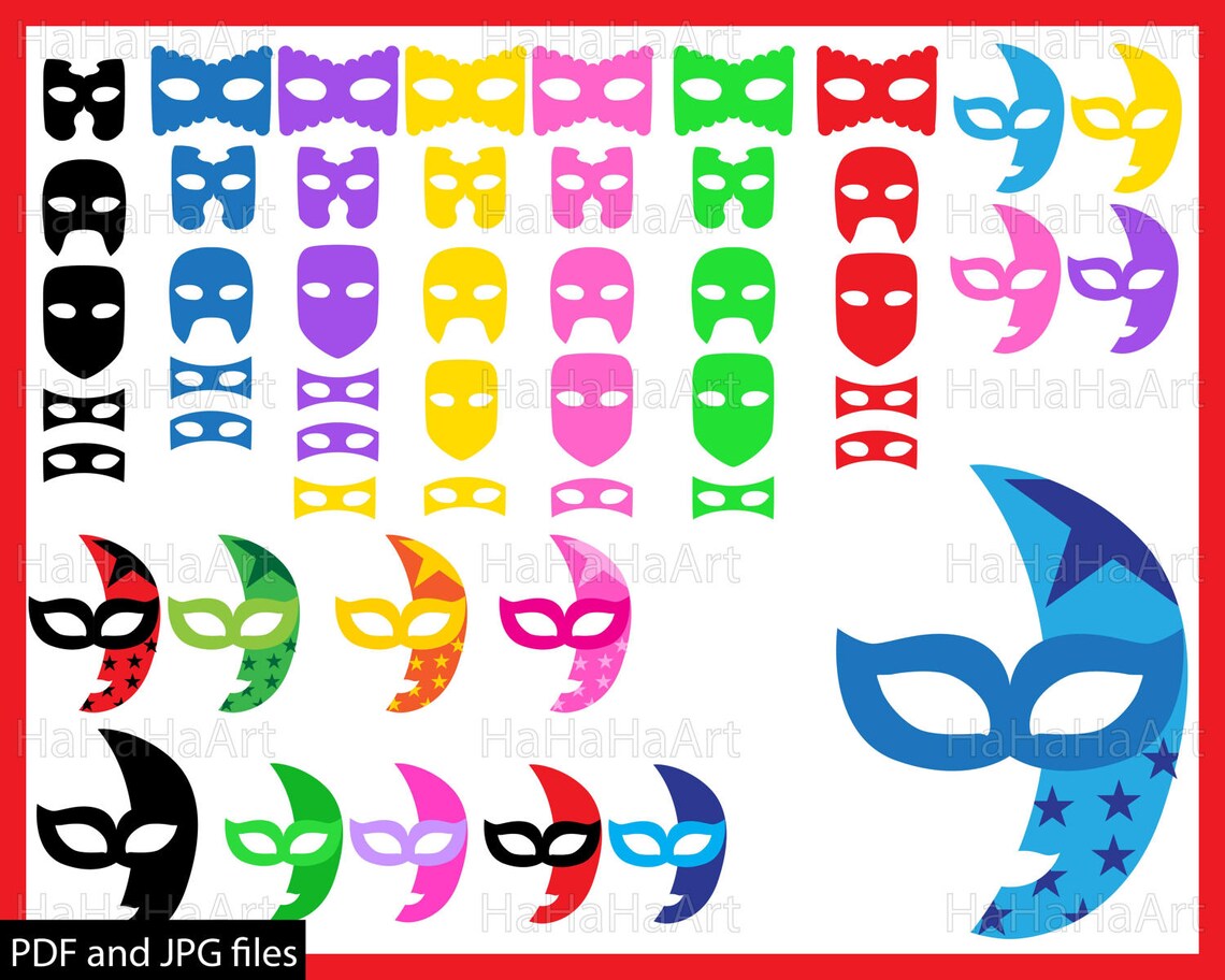 Carnival of Venice Masks Props PDF JPG Files Digital Graphic | Etsy