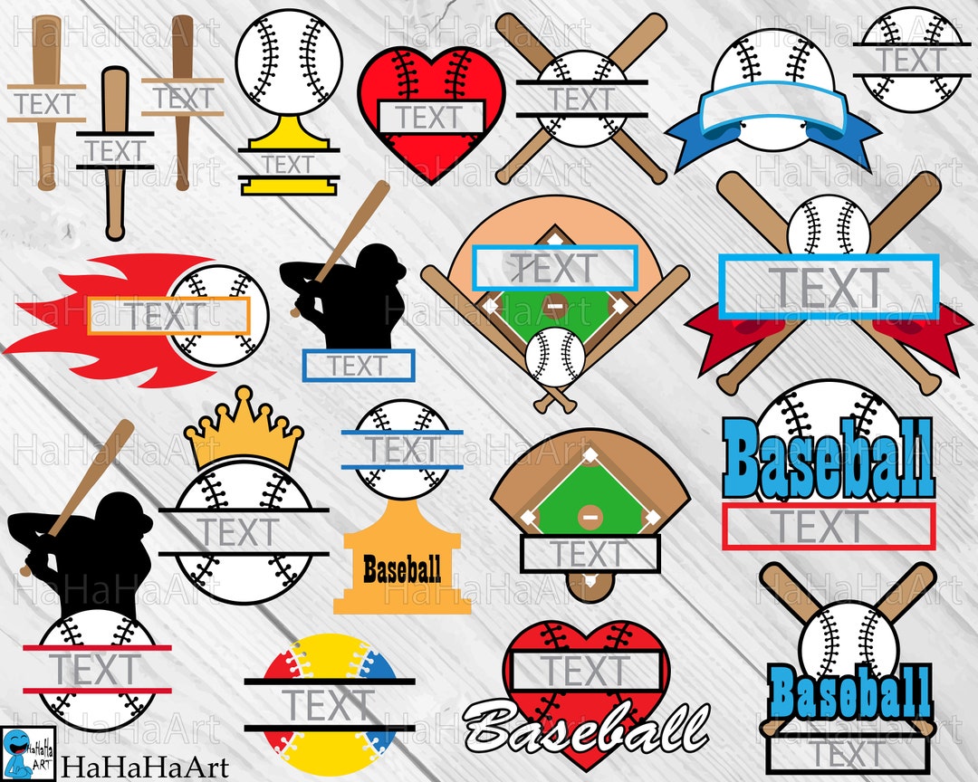 Split Baseball Clipart / Cutting Files Svg Png Jpg Dxf Eps Digital ...