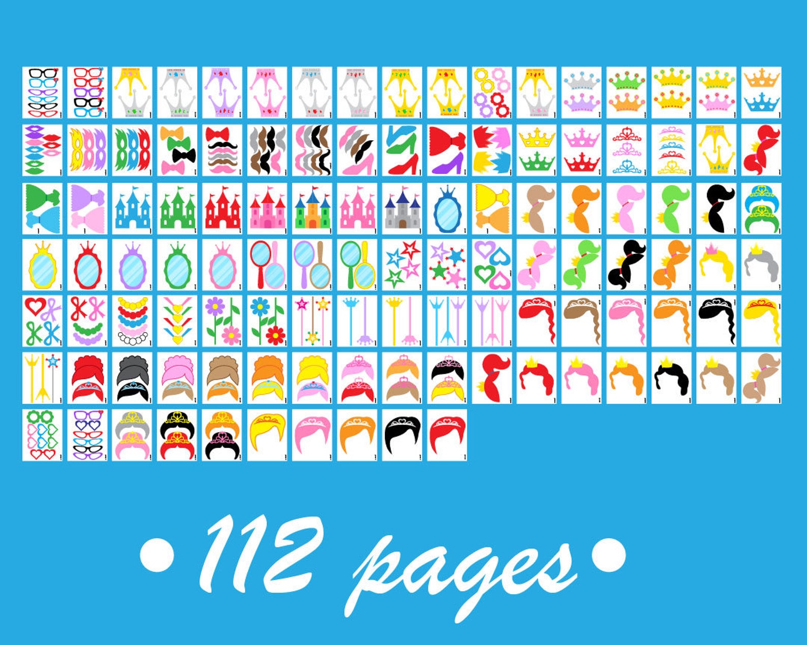 Princess Props Cutting Files SVG JPG Digital Graphic Design | Etsy