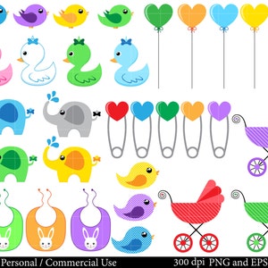 Baby Girl Set Clipart Digital Clip Art Graphics, Personal, Commercial ...