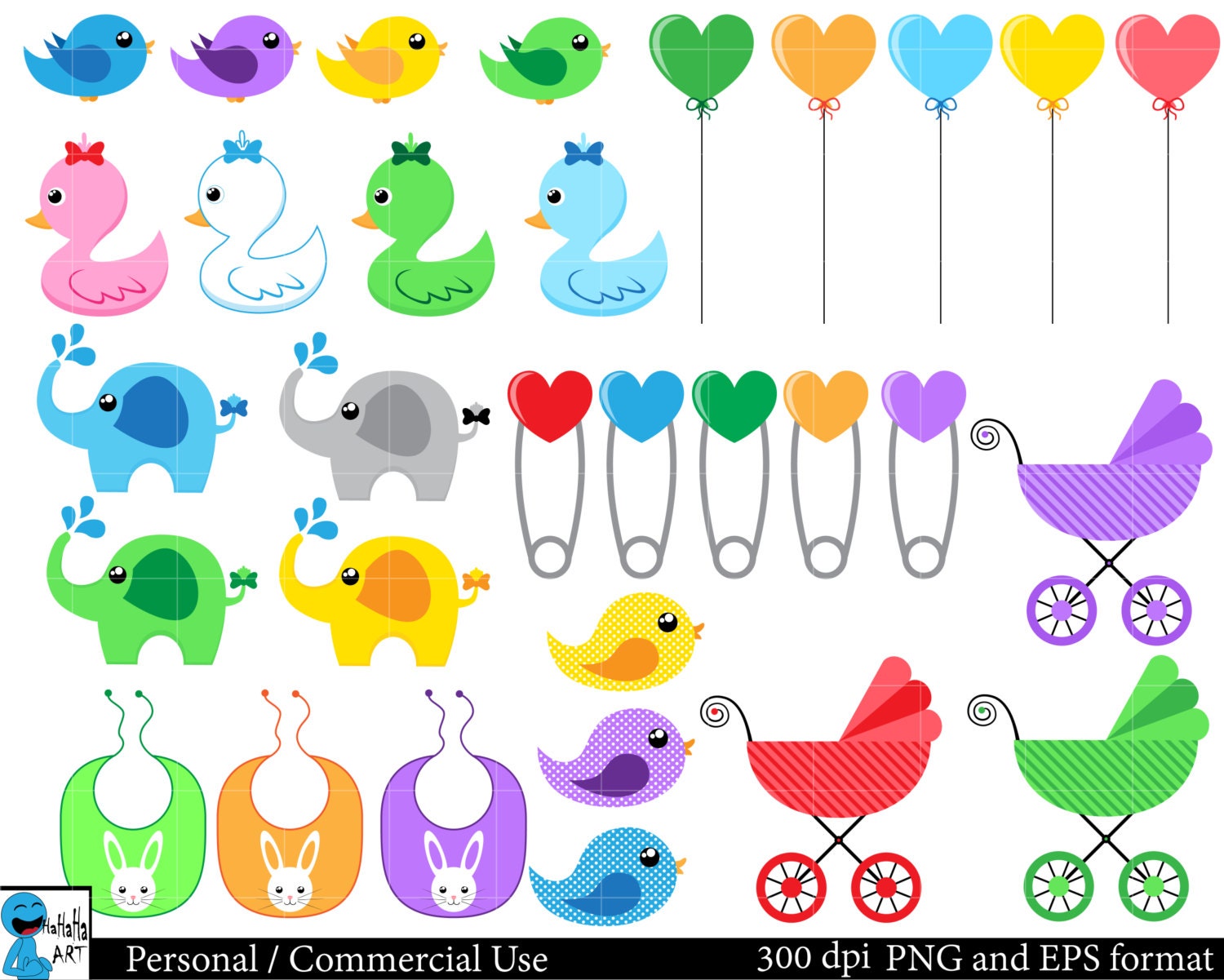 Baby Girl Set Clipart Digital Clip Art Graphics Personal - Etsy