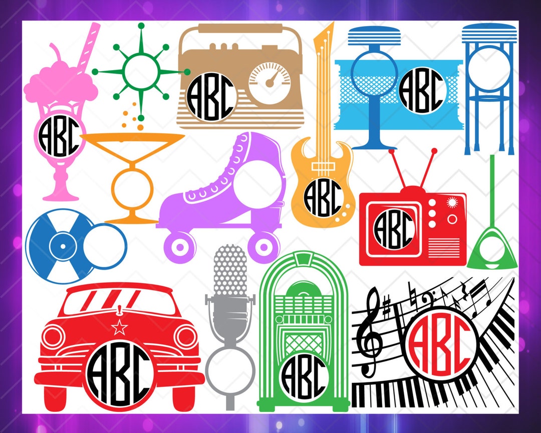 The 50s Are the Best Monogram Cutting Files Svg Png Eps Jpg Dxf Graphic ...