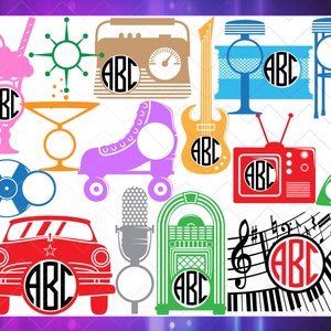 The 50s Are the Best Monogram Cutting Files Svg Png Eps Jpg Dxf Graphic ...