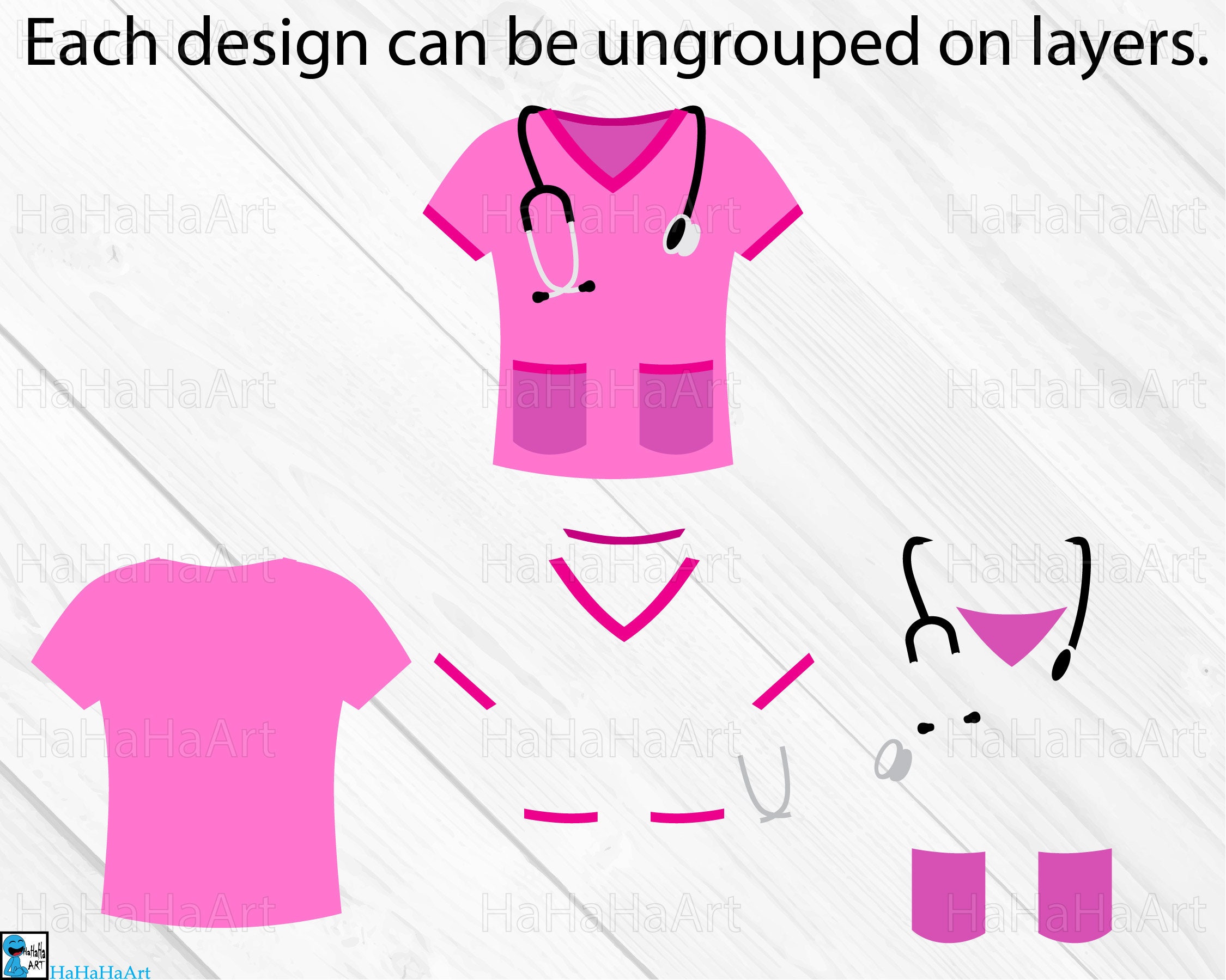 Nurse Doctor Scrubs Clipart / Cutting Files Svg Png Jpg Dxf - Etsy Canada