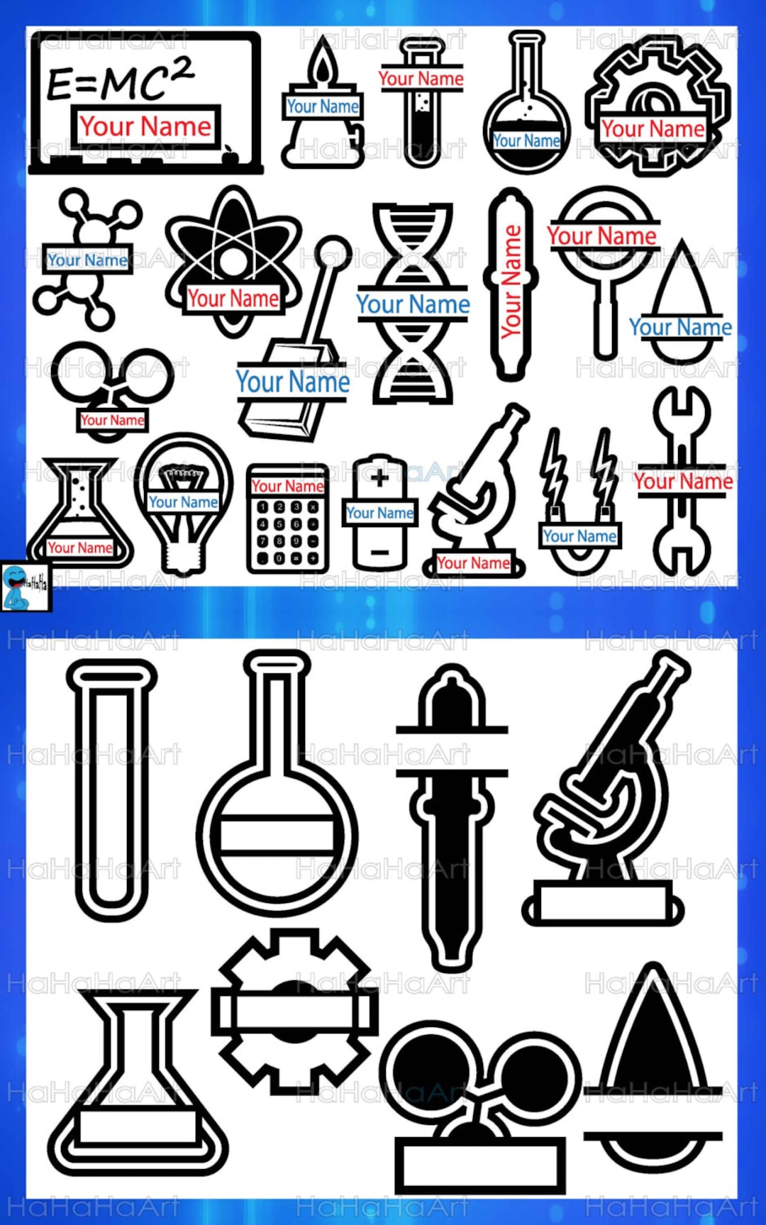 Split Cool Laboratory Black Monogram - Cutting Files Svg Png Jpg Eps ...