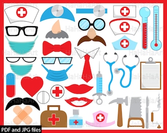 Doctor Props Digital Clip Art Graphics Medical Design Clipart - Etsy